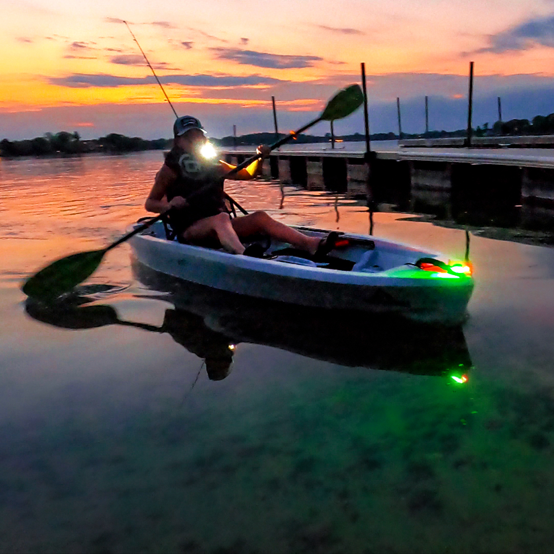 Kayak Light LED - Rechargeable, Red/Green USCG | Guardian Angel™