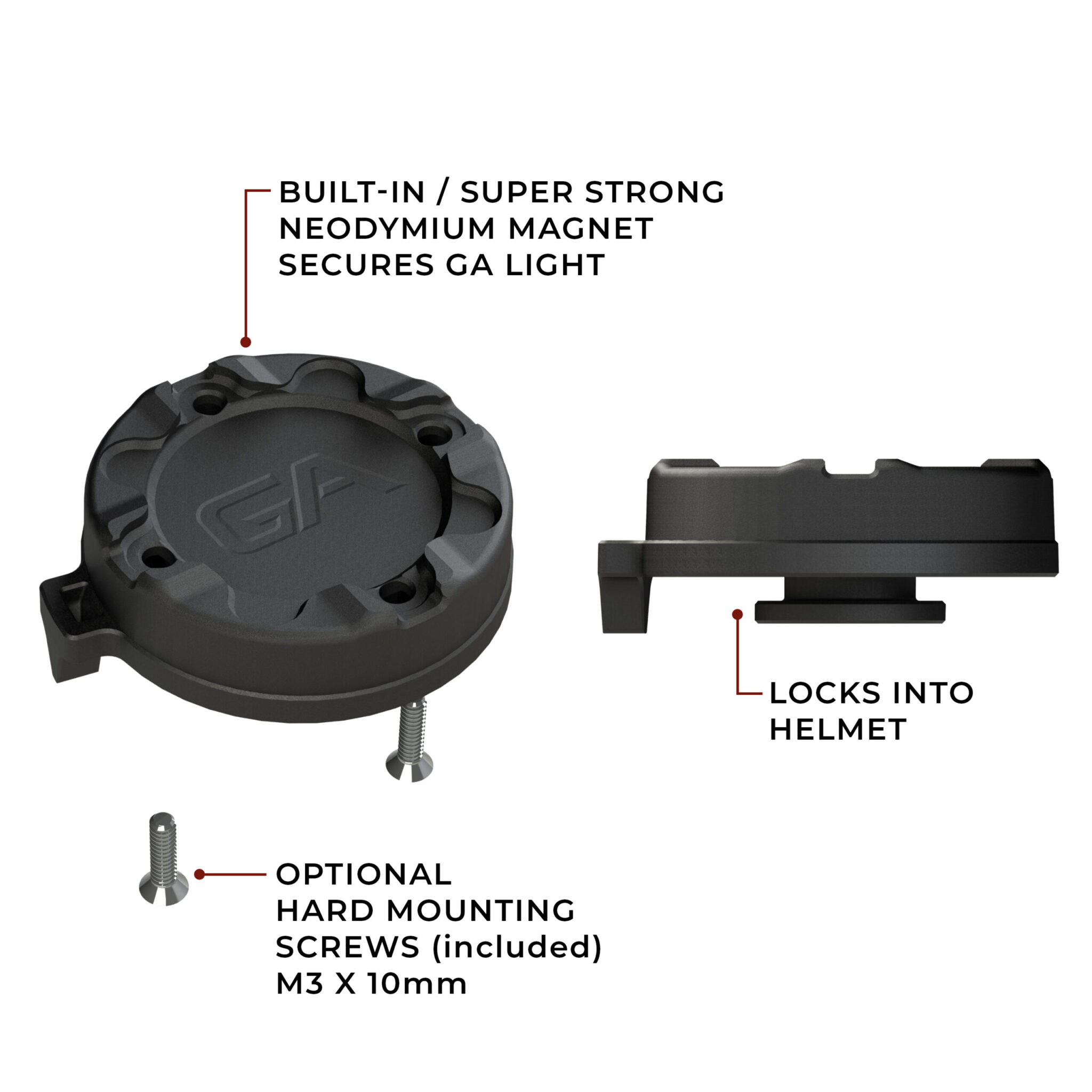 Euro Fire Helmet Mount | Guardian Angel Devices