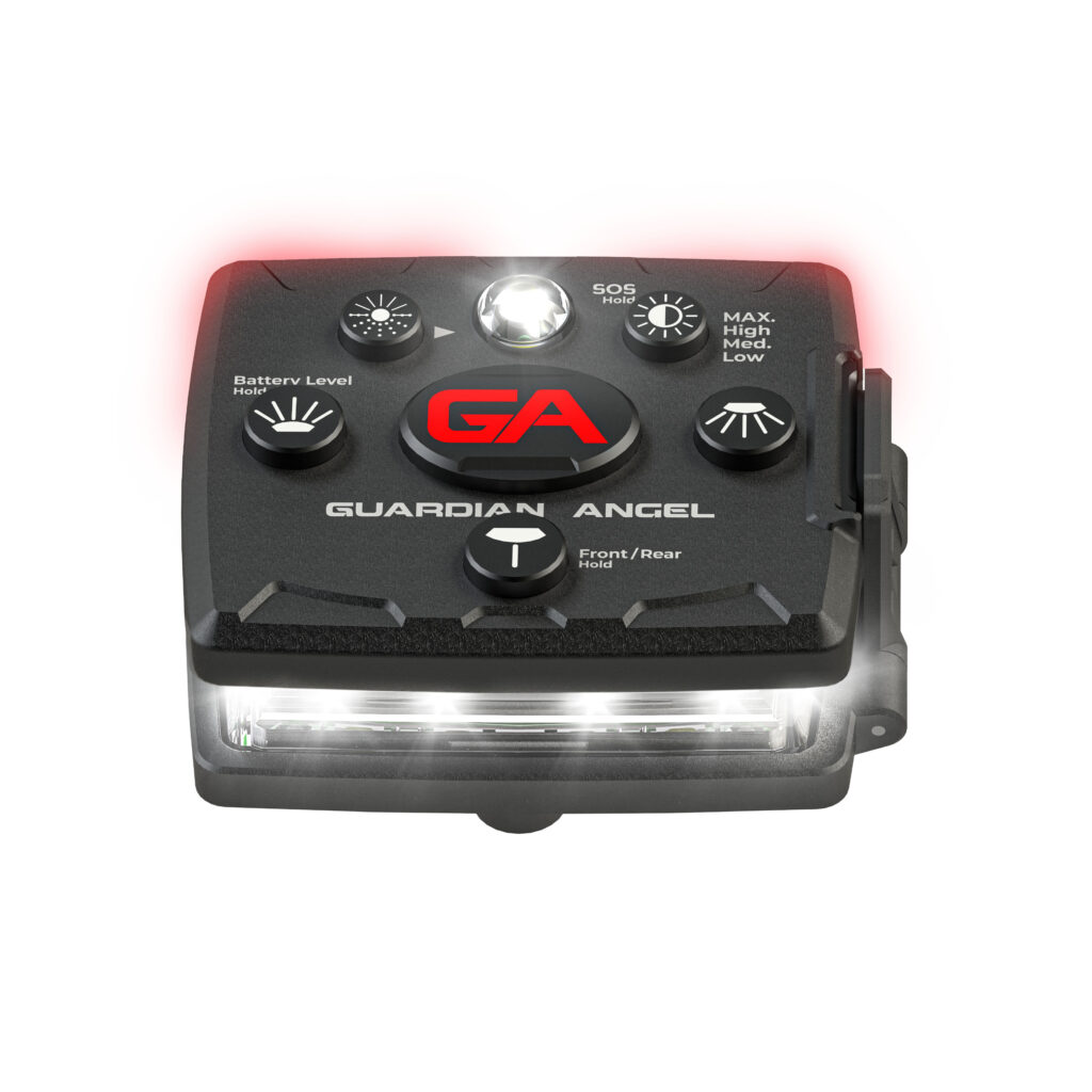 White/Red – RF Micro Series™ Wearable Safety Light | Guardian Angel™